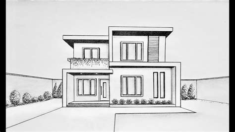 How To Draw A House In One Point Perspective In 2024 House Design
