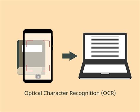 Aplicación de reconocimiento óptico de caracteres ocr del vector de
