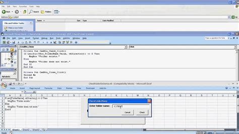 Excel VBA Tutorial Check Folder Existence YouTube