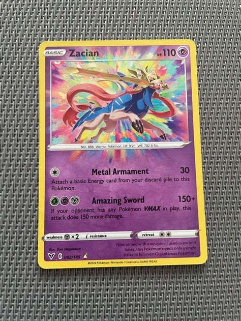 Carte Pok Mon Zacian Amazing Voltage Clatant Ang Pokemon Beebs
