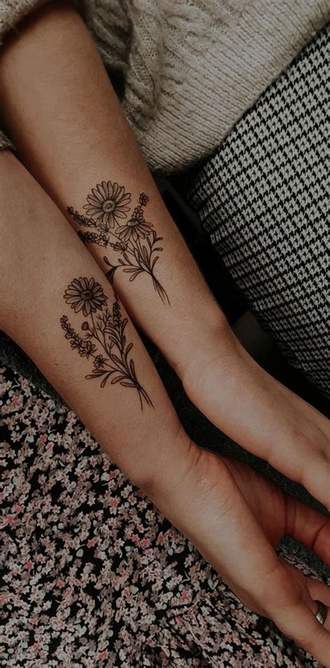 Beautiful Flower Tattoo Ideas Matching Sister Wild Flower Tattoos