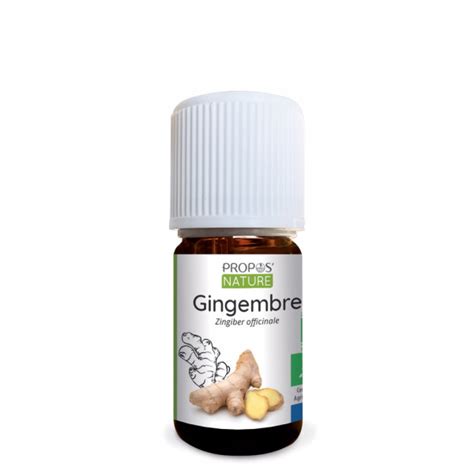 Huile Essentielle De Gingembre BIO Zingiber Officinale