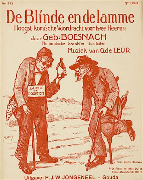 De Blinde En De Lamme Hoogst Komische Voordracht Voor Twee Heeren Door