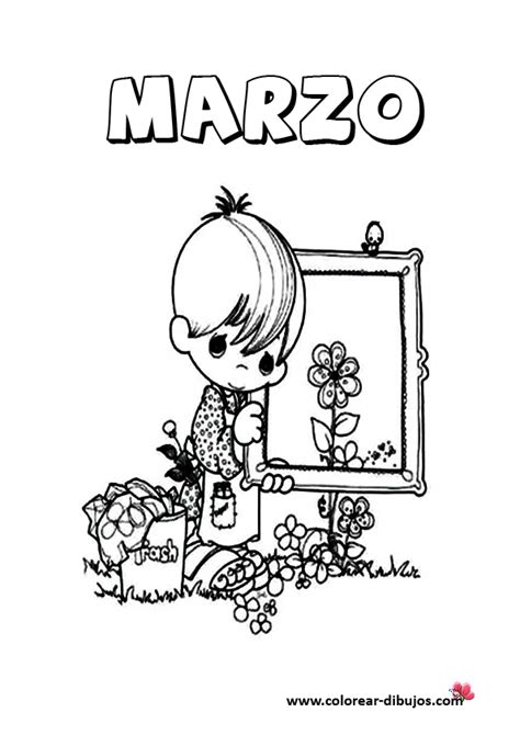 Dibujos del mes de Marzo para colorear Colorear imágenes