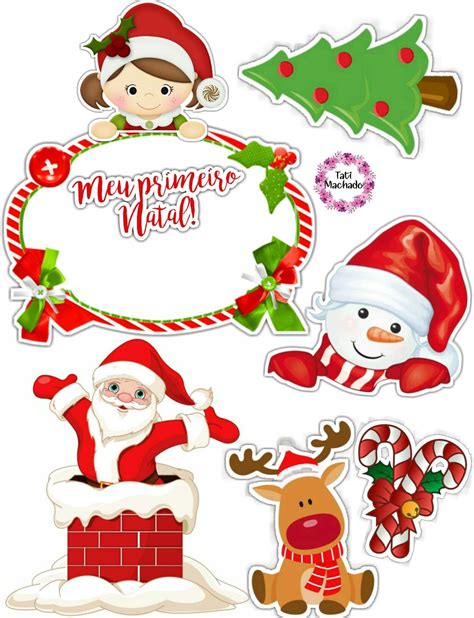 Topo Natalino Bolo De Natal Decorado Para Imprimir E