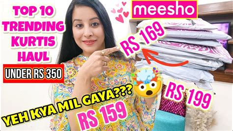 Huge Meesho Kurti Set HaulStarting Rs 159 Try On Haul Meeshohaul