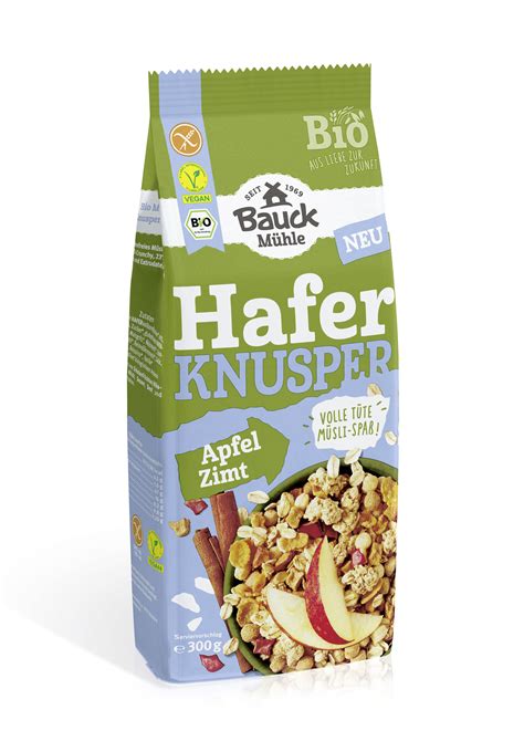 Bauck Mühle Hafer Knusper Müsli Apfel Zimt Bio gf 6 x 300g online kaufen