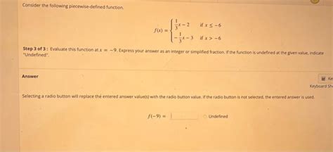 solved consider the following piecewise defined function