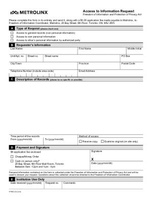 Fillable Online Access Request Form English Access To Information