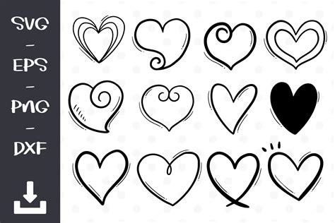 Clip Art Art Collectibles Transparent Background Scribble Heart SVG