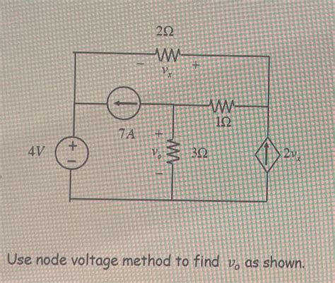 Solved Use Node Voltage Method To Find V As Shown Chegg