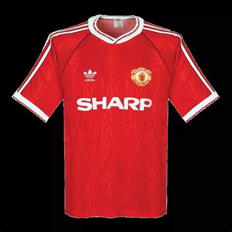 Retro 1990 92 Manchester United Home Soccer Jersey