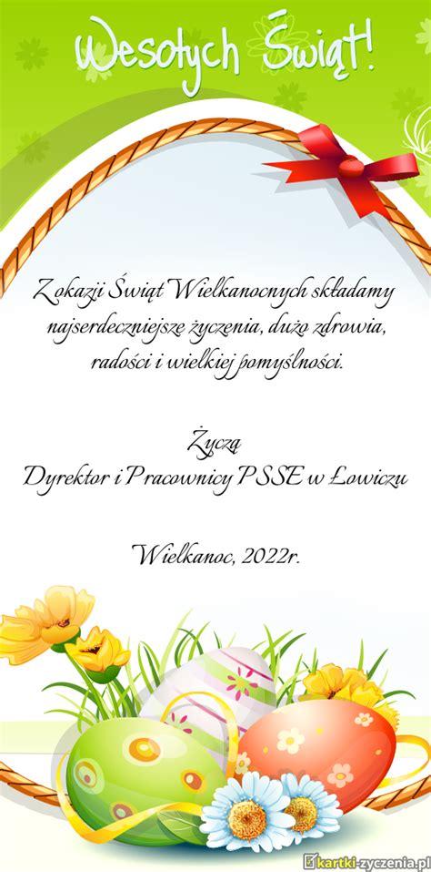 Z okazji Świąt Wielkanocnych składamy najserdeczniejsze życzenia dużo