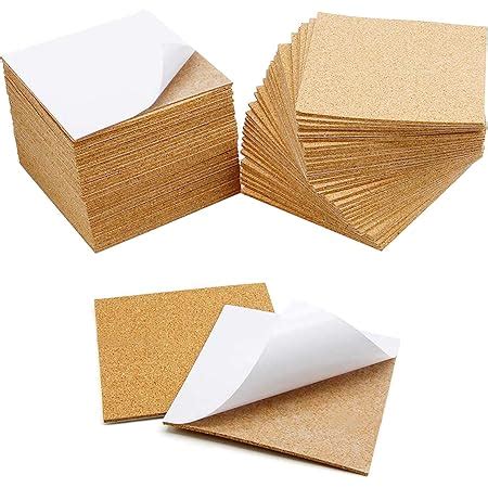 Cuadrados De Corcho Autoadhesivos 10 X 10 Cm Hojas Adhesivas De