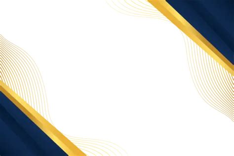 Elegant Certificate Border With Wavy Lines In Gold Blue Color Vector