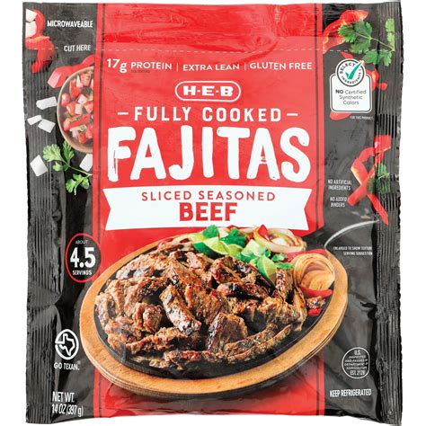 H E B Fully Cooked Seasoned Beef Fajitas Shop Beef At H E B