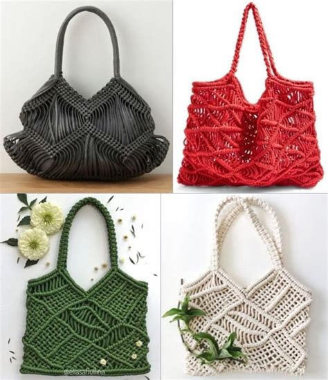 33 Modelos de bolsas de macramê De Frente Para O Mar