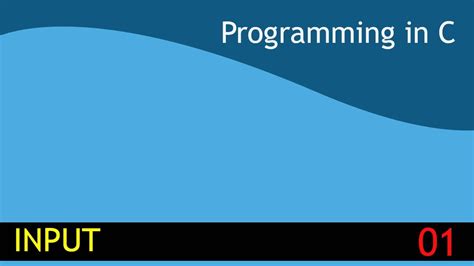 01 output in c my first c program [programming in c ] youtube