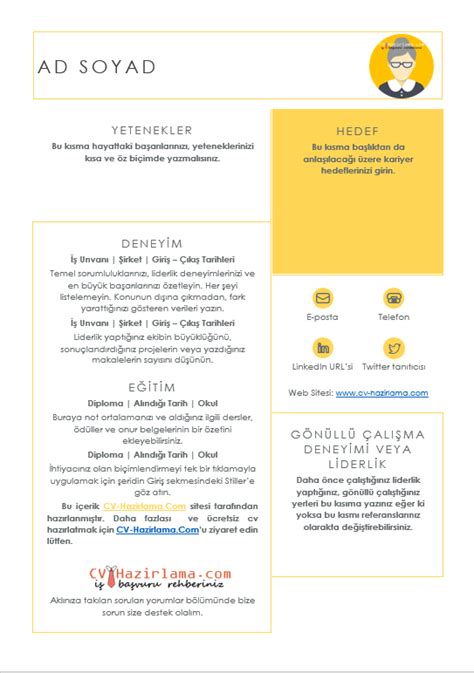 Ücretsiz CV Örnekleri 2021 Güncel CV İndir CV Hazırlama