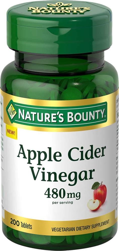 Natures Bounty Tabletas De Vinagre De Sidra De Manzana 480mg Por