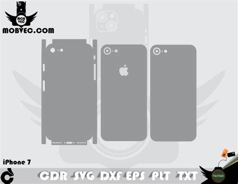 IPhone 7 Skin Cut Template Vector VectorGi Digital Market