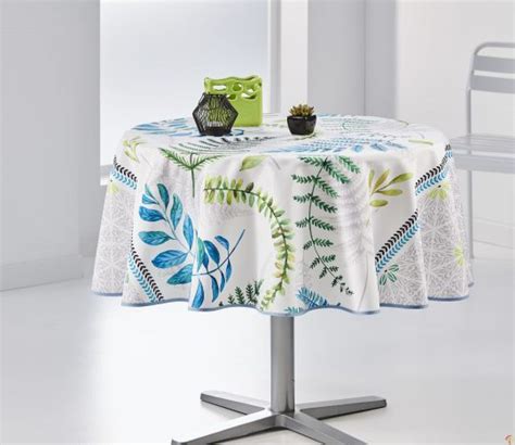 Nappe ronde anti tâche Blanche chic et moderne MyCazza