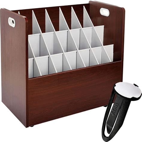 Amazon Adir Mobile Blueprint Roll File Holder 21 Slots Mahogany