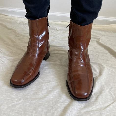 Vintage Florsheim Brown Boots Mens Size Really Depop
