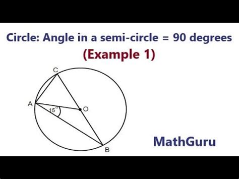 Circle Theorems Angle In A Semi Circle 90 Degrees Euclidean