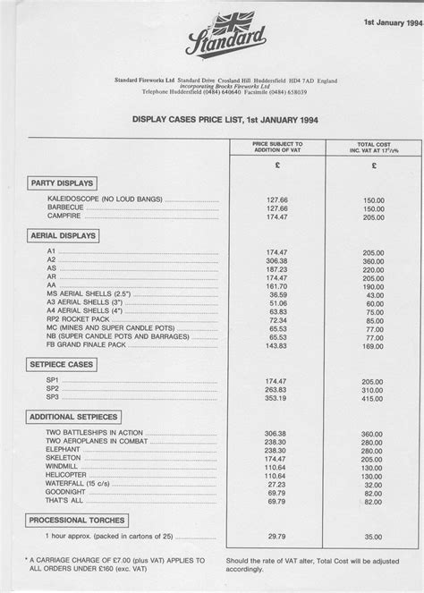 Standard Fireworks Display Price List Epic Fireworks Flickr
