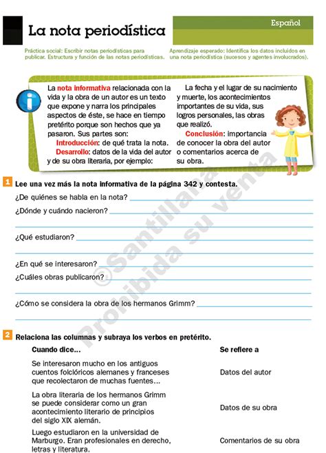 Cuarto Grado 2020 2021 Español La nota periodística