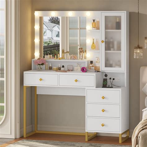 Amazon Tiptiper Large Makeup Vanity With Lights Vanity Table With