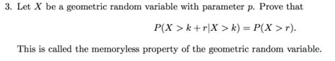 3 let x be a geometric random variable with parameter p prove that p x k r x homeworklib
