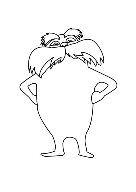 Printable Lorax Face Template