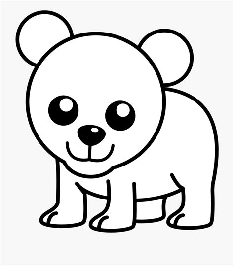 Cartoon Polar Bear Drawing Easy Clip Art Library