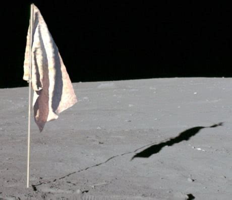 The American Flags On The Moon Have All Turned White Due To Uv