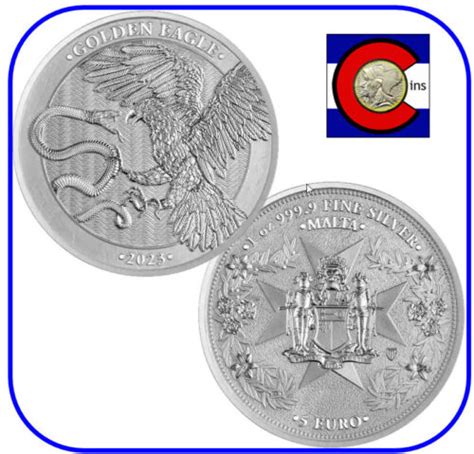 2023 Malta Golden Eagle 5 Euro 1 Oz Silver BU Coin In Capsule EBay