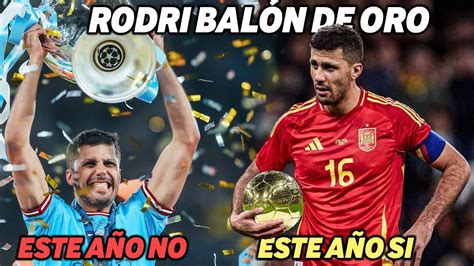 Rodri tiene que GANAR el Balón de ORO solo porque el FAVORITO es