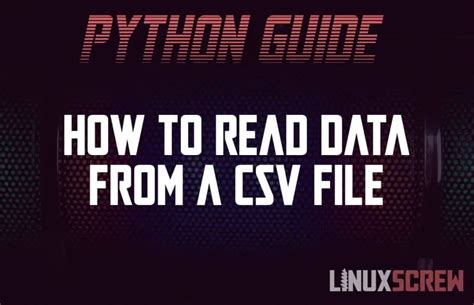 how to read csv files in python with examples