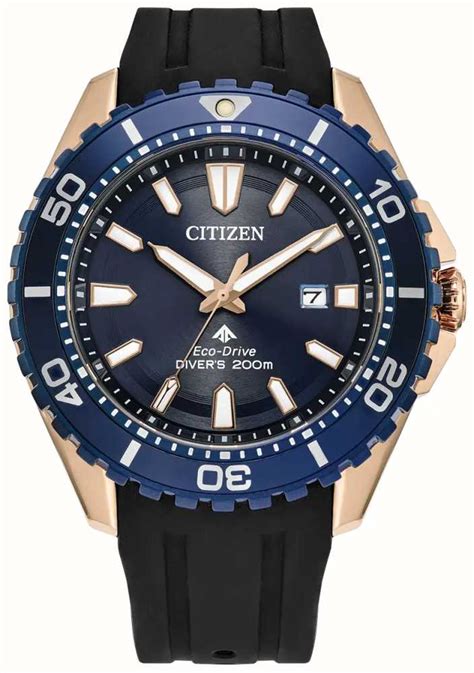 Citizen Men S Promaster Diver Eco Drive Blue Dial Black