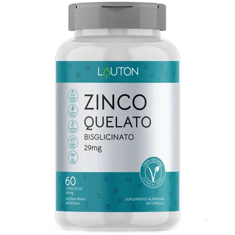 Zinco Quelato Caps Lauton Nutrition Meu Mundo Fit