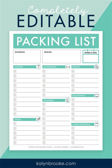 Vacation Checklist Template