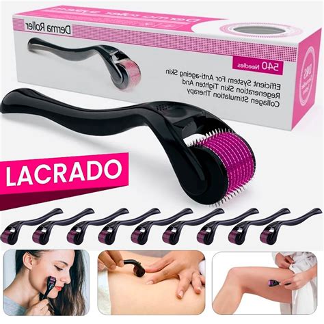 Dermaroller Microagulhamento Pele 1 5mm Lacrado 540 Agulhas Pronta