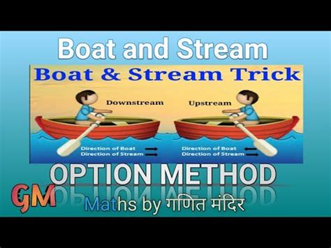 Option Method Boat And Stream Math By Ganit Mandir Ssc Gd Math Ssc Cgl