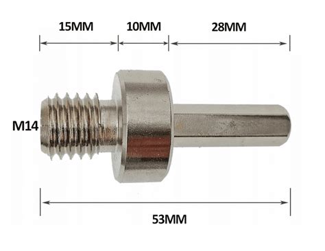 ADAPTER DO WIERTARKI M14 TRZPIEŃ ŚRUBA OTWORNIC 10840582047