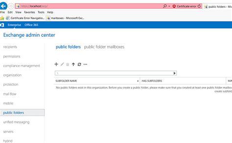 Public Folders Missing In Exchange 2016 Hybrid Admin Center