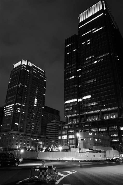 Fondos de pantalla Japón monocromo Paisaje urbano noche