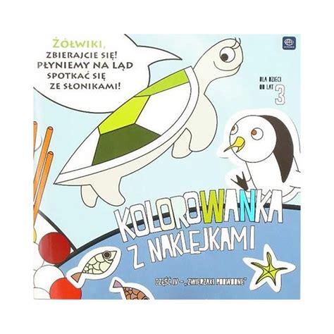 Kolorowanka z naklejkami Interdruk Podwodne zwierzaki część 4