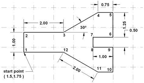 Entering Points In AutoCAD RELATIVE POLAR CO ORDINATES