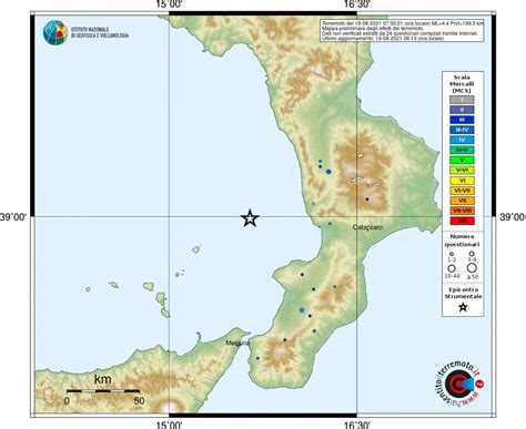 Forte Scossa Di Terremoto Avvertita In Calabria Paura Nel Cosentino